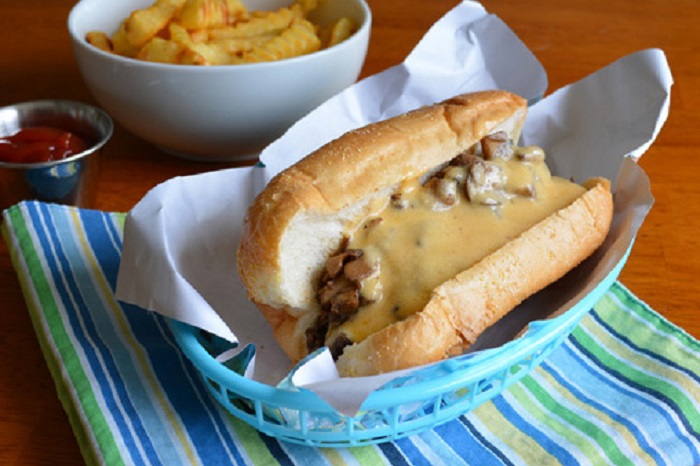 Mushroom "Steak" Sandwich with Whiz | Mushroom Recipes