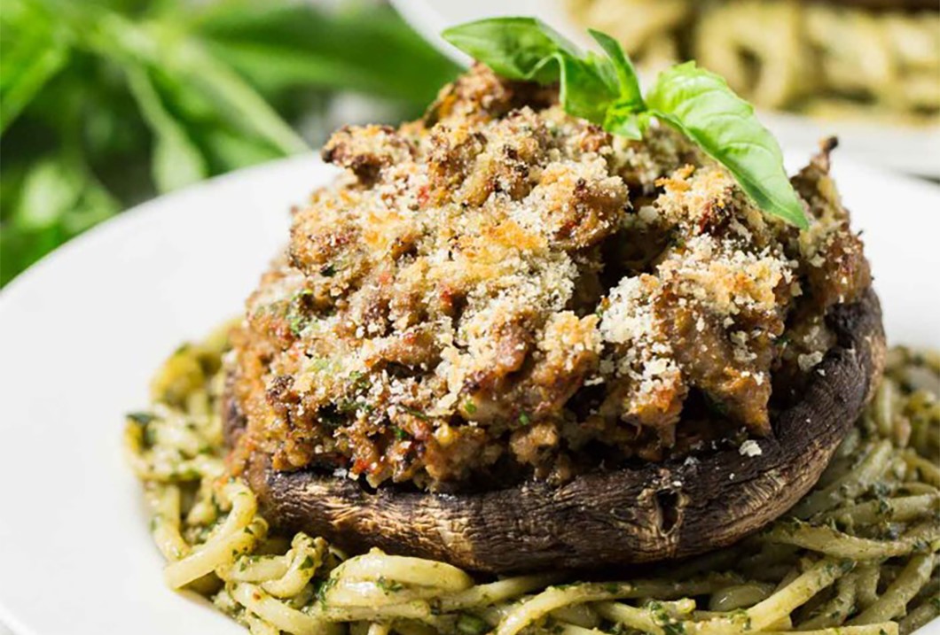 Sausage Stuffed Portabella Mushrooms | Mushroom Recipes