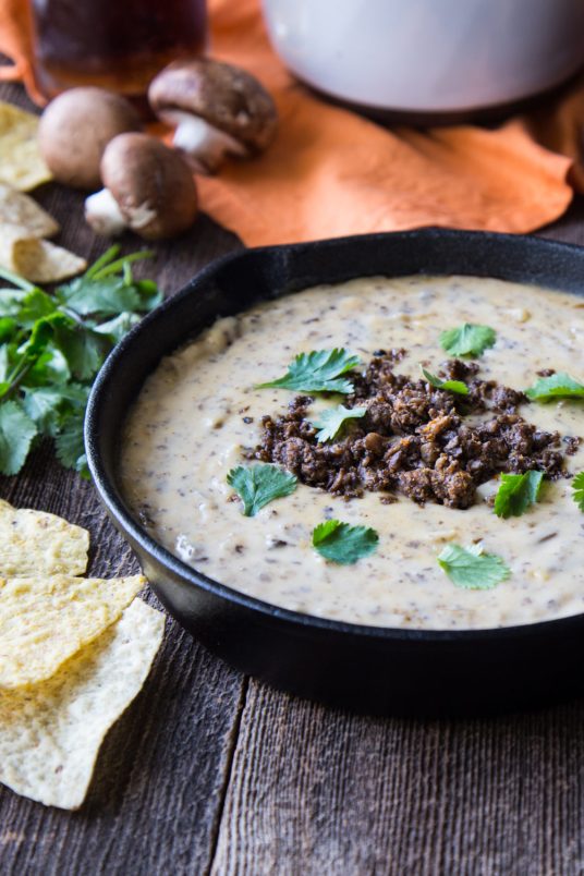Blended Beef and Crimini Queso | Mushroom Recipes