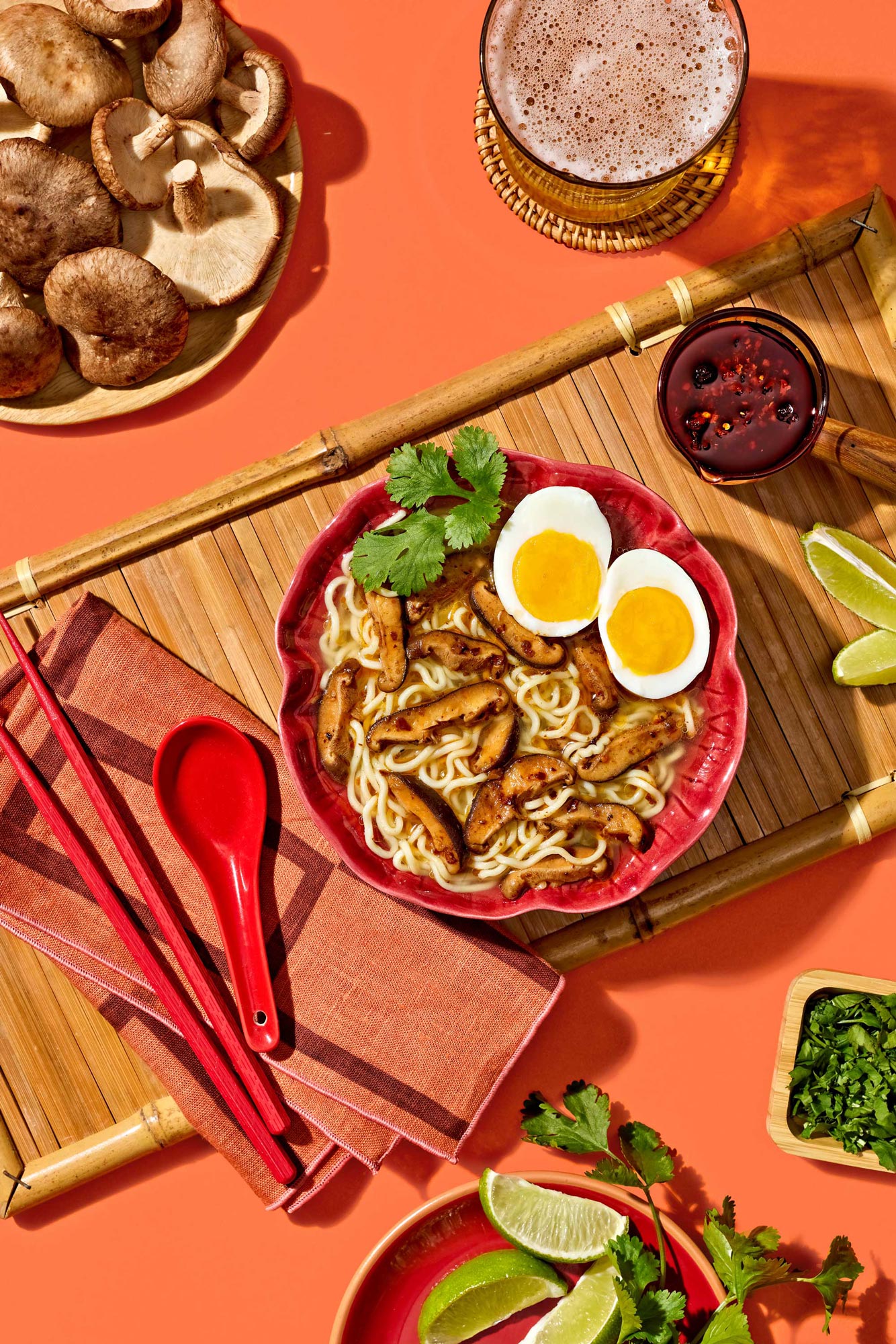10-Minute Ramen with Chili Crisp Mushrooms | Mushroom Recipes